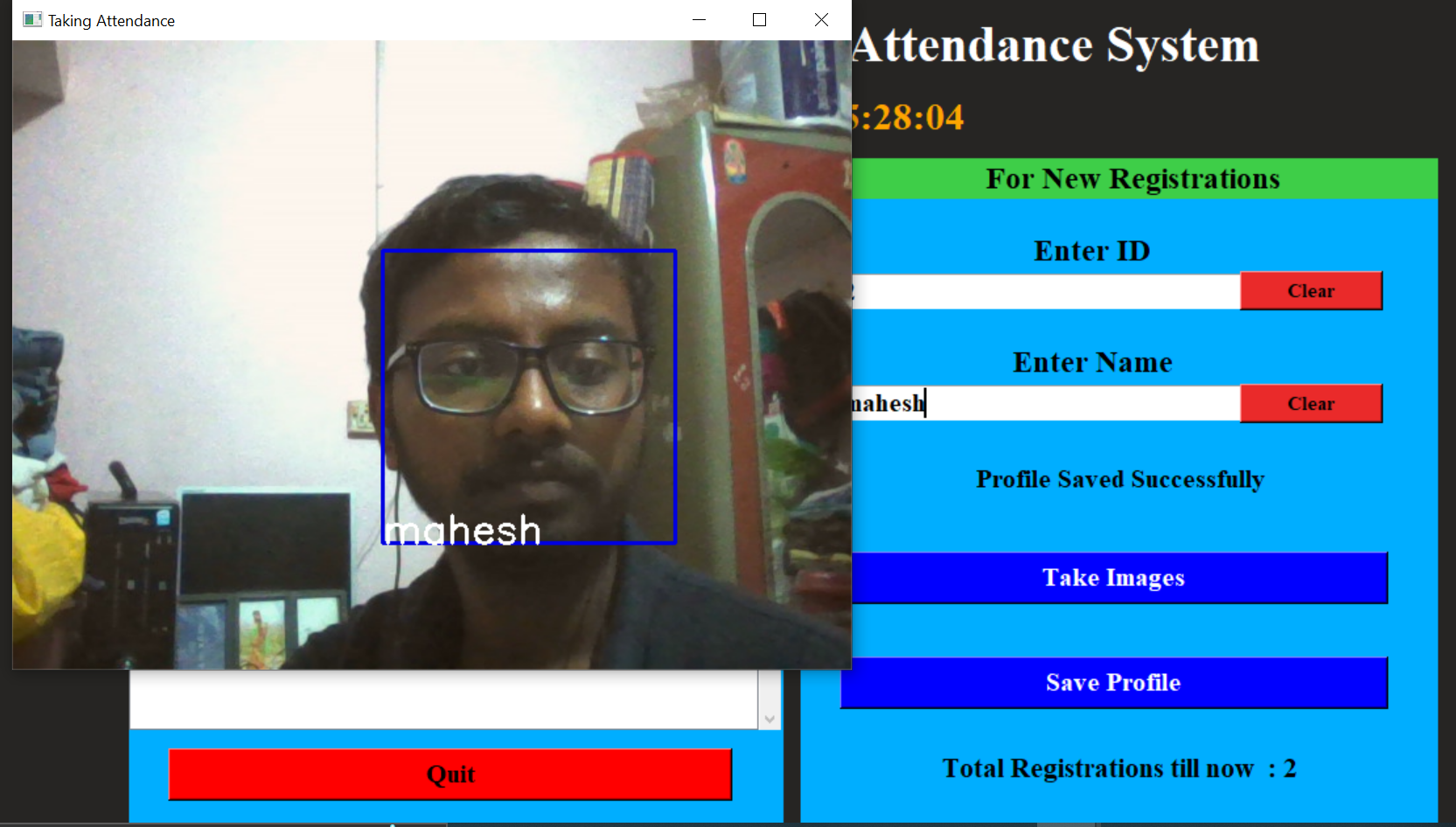 Face Recognition Attendance Website Devpost