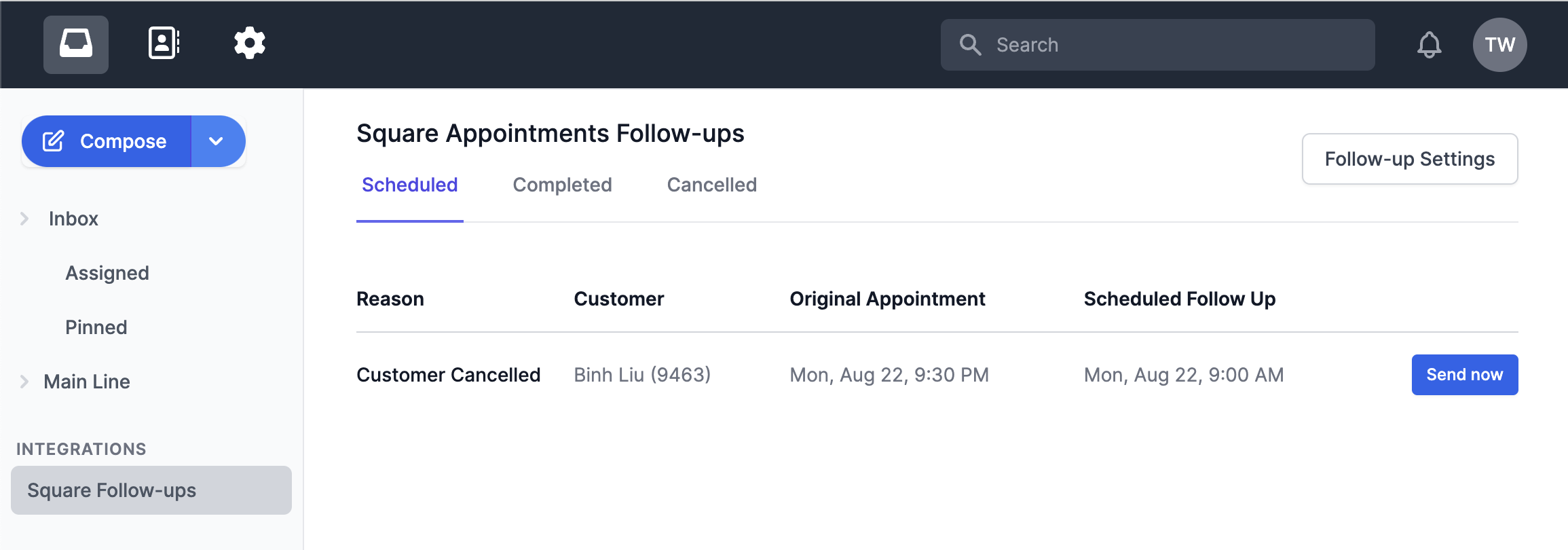 Follow-ups for Square Appointments | Devpost