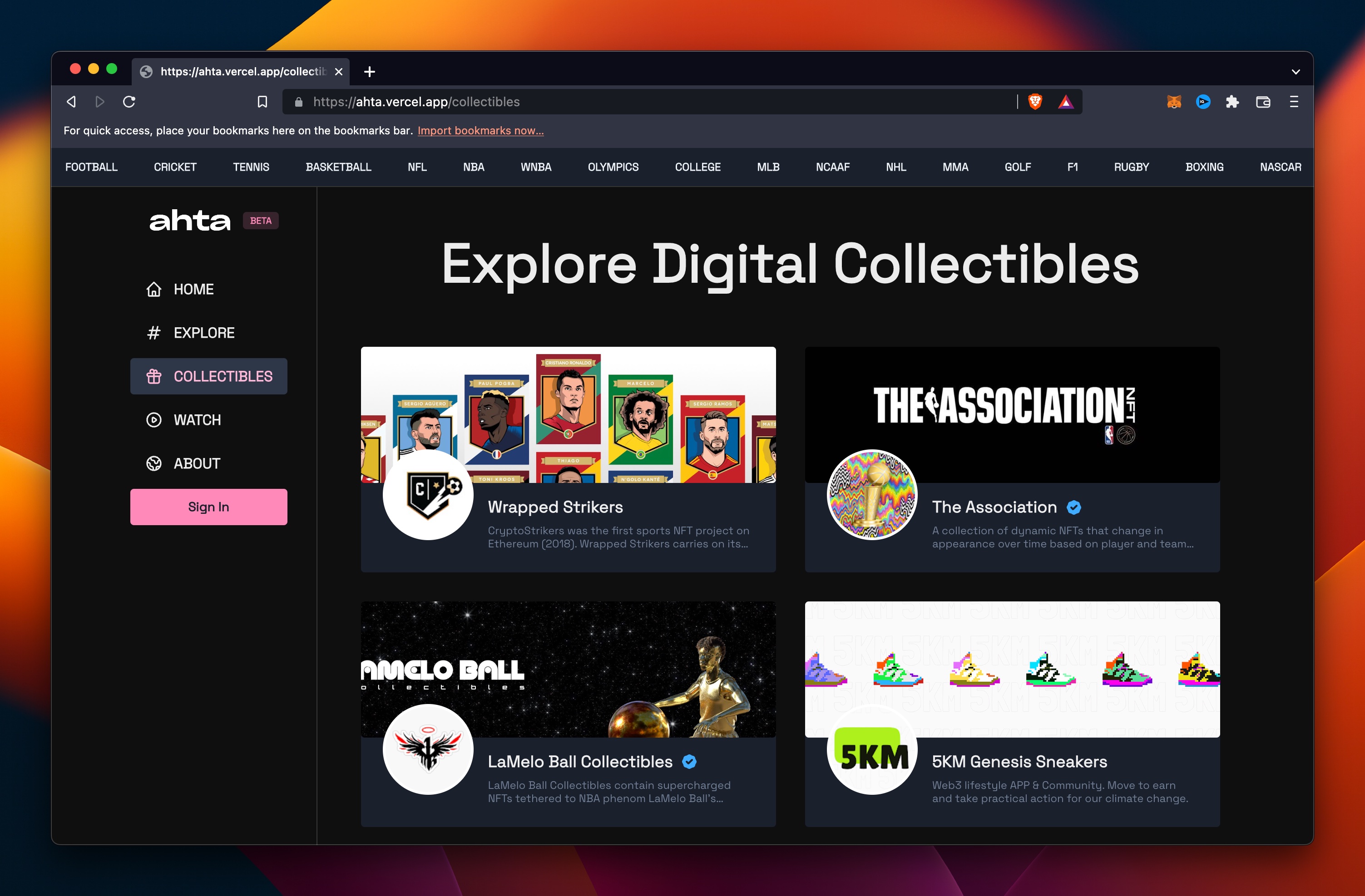 ahta: the future of sports media | Devpost