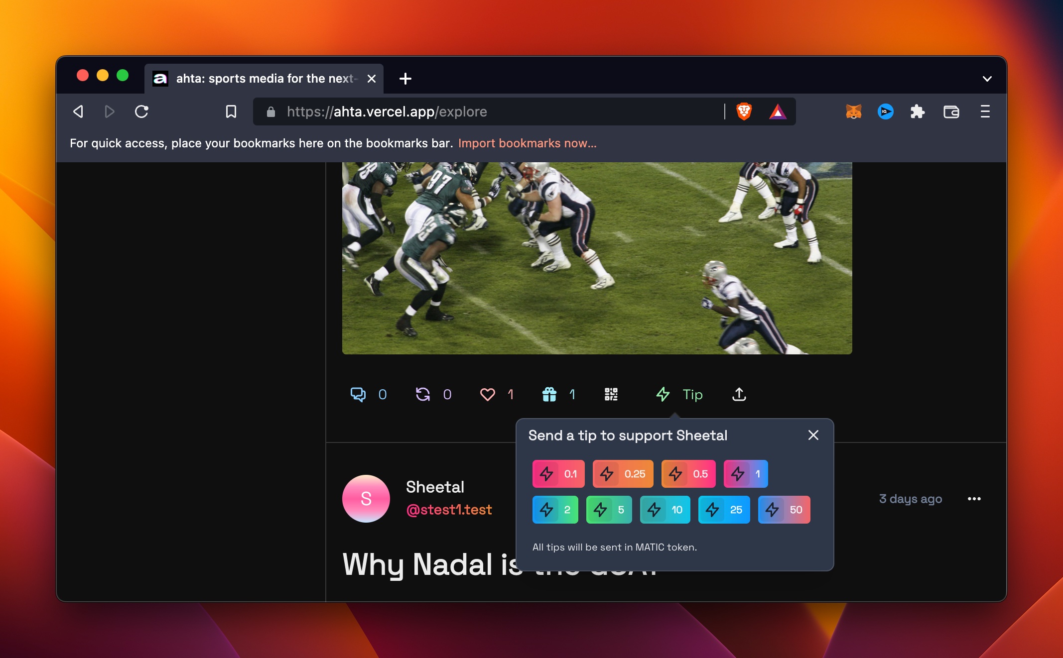 ahta: the future of sports media | Devpost