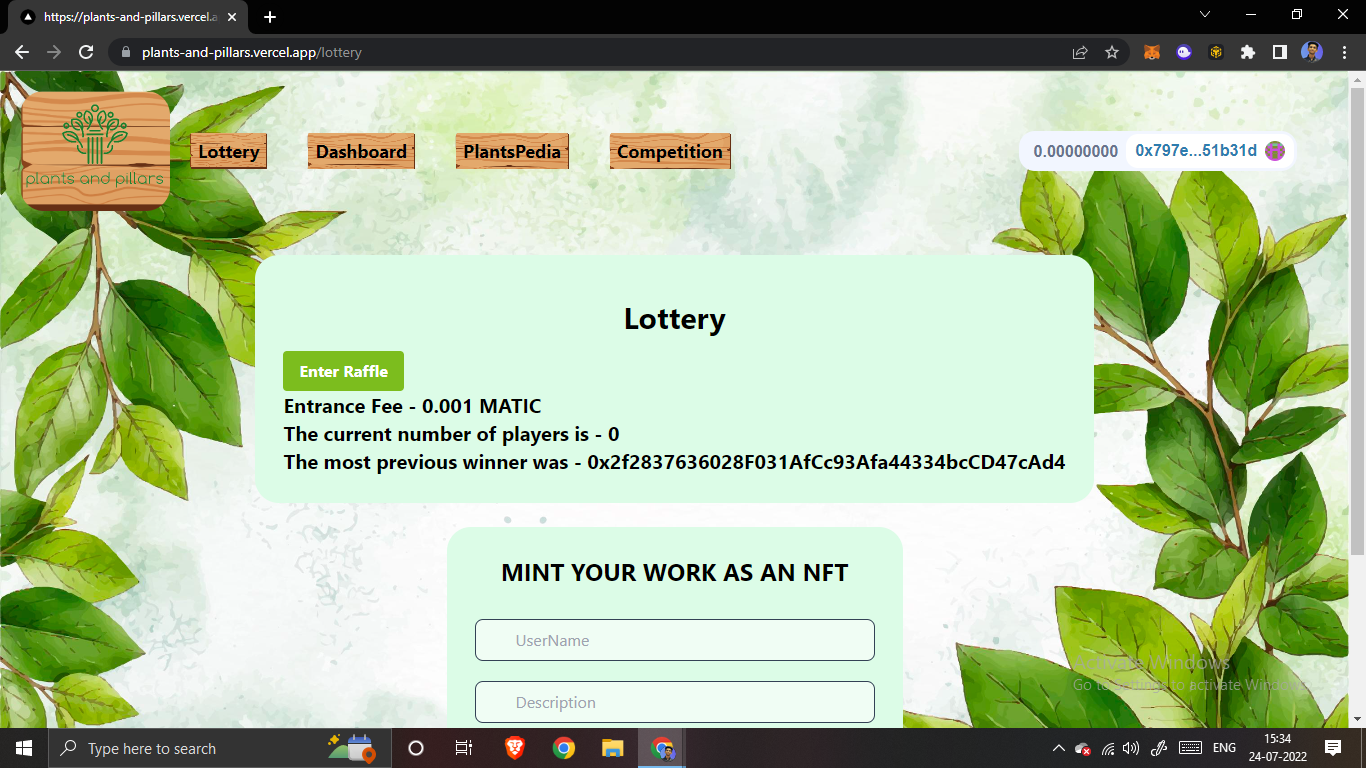 Plants And Pillars | Devpost