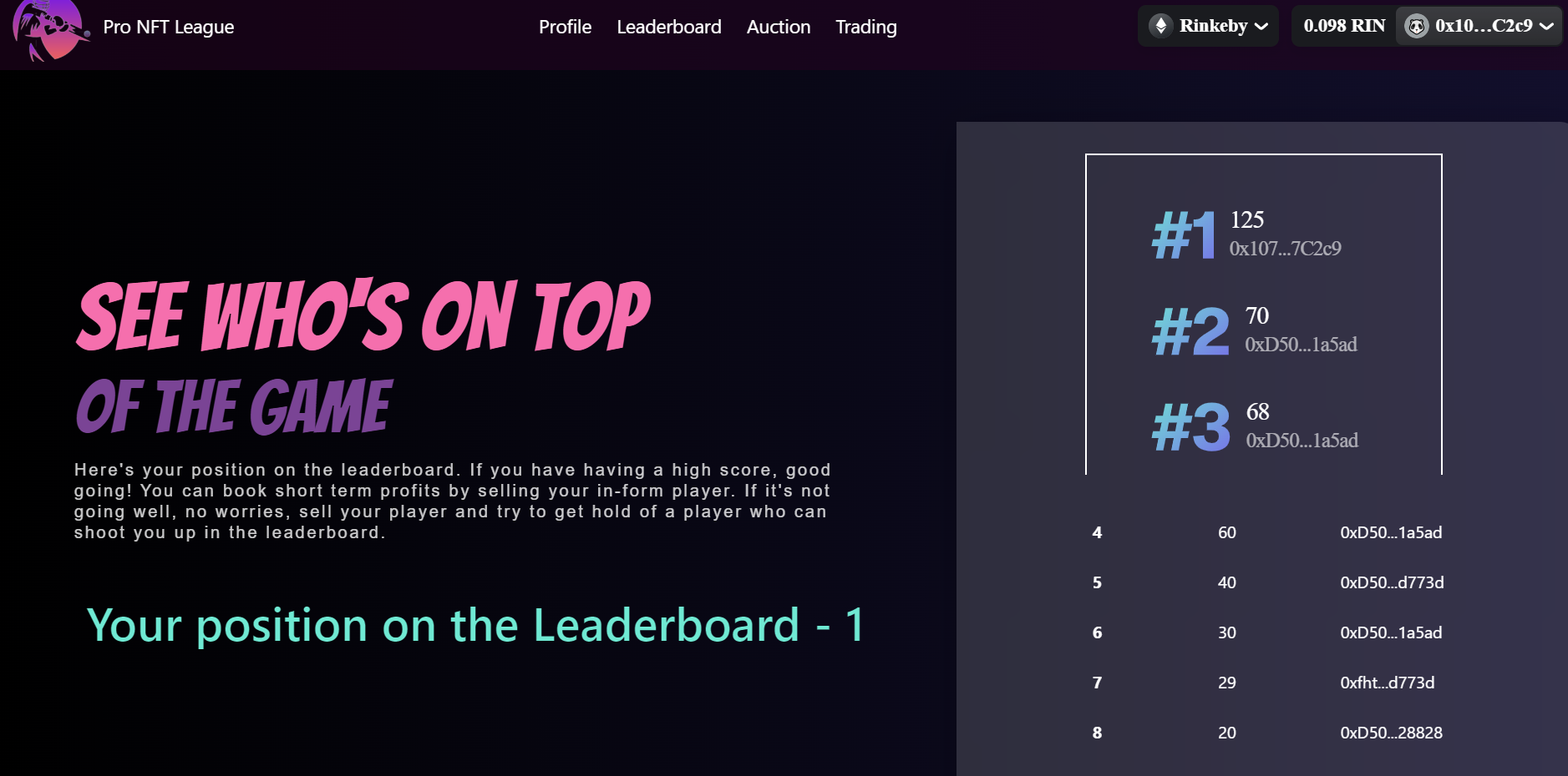 Pro NFT League | Devpost