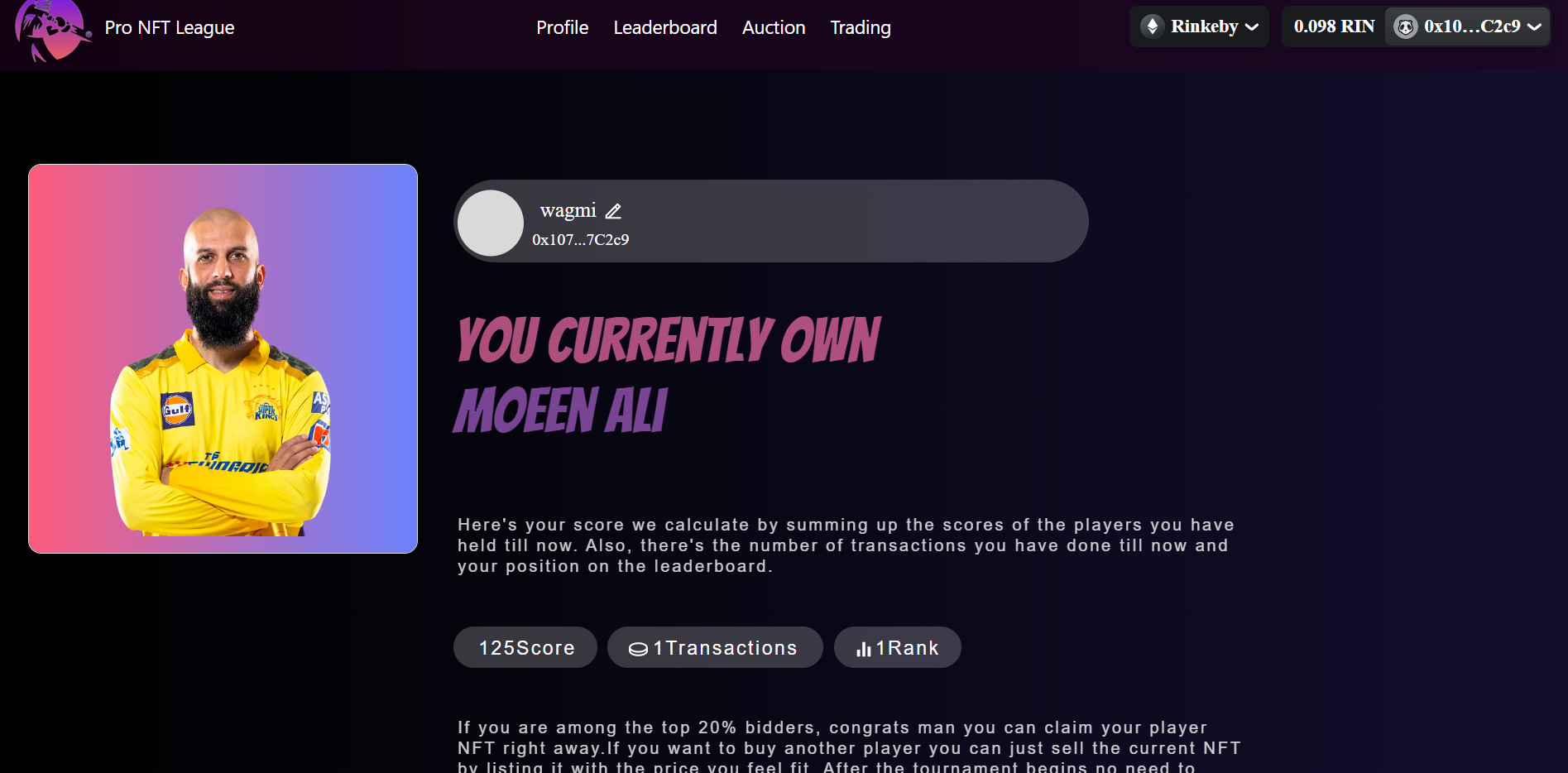Pro NFT League | Devpost
