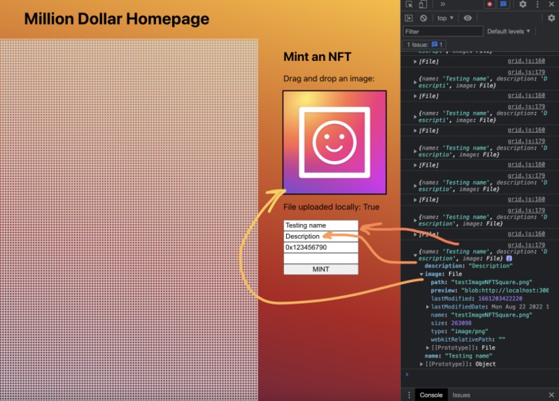 Million Dollar Homepage | Devpost