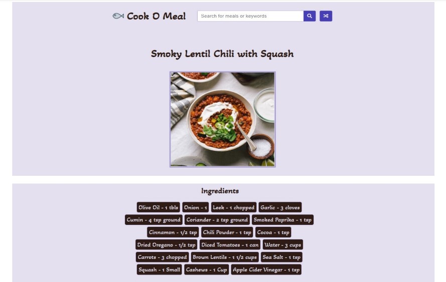 Cook O Meal | Devpost