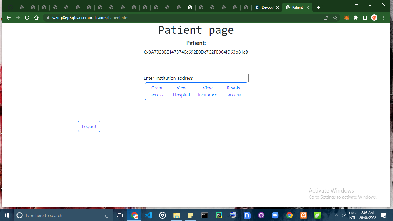 Decentralized health record system. | Devpost