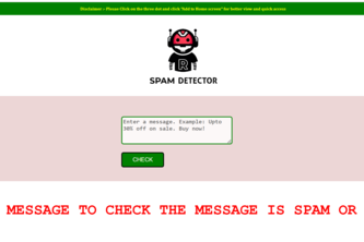 Email/SMS Spam Verifyer | Devpost