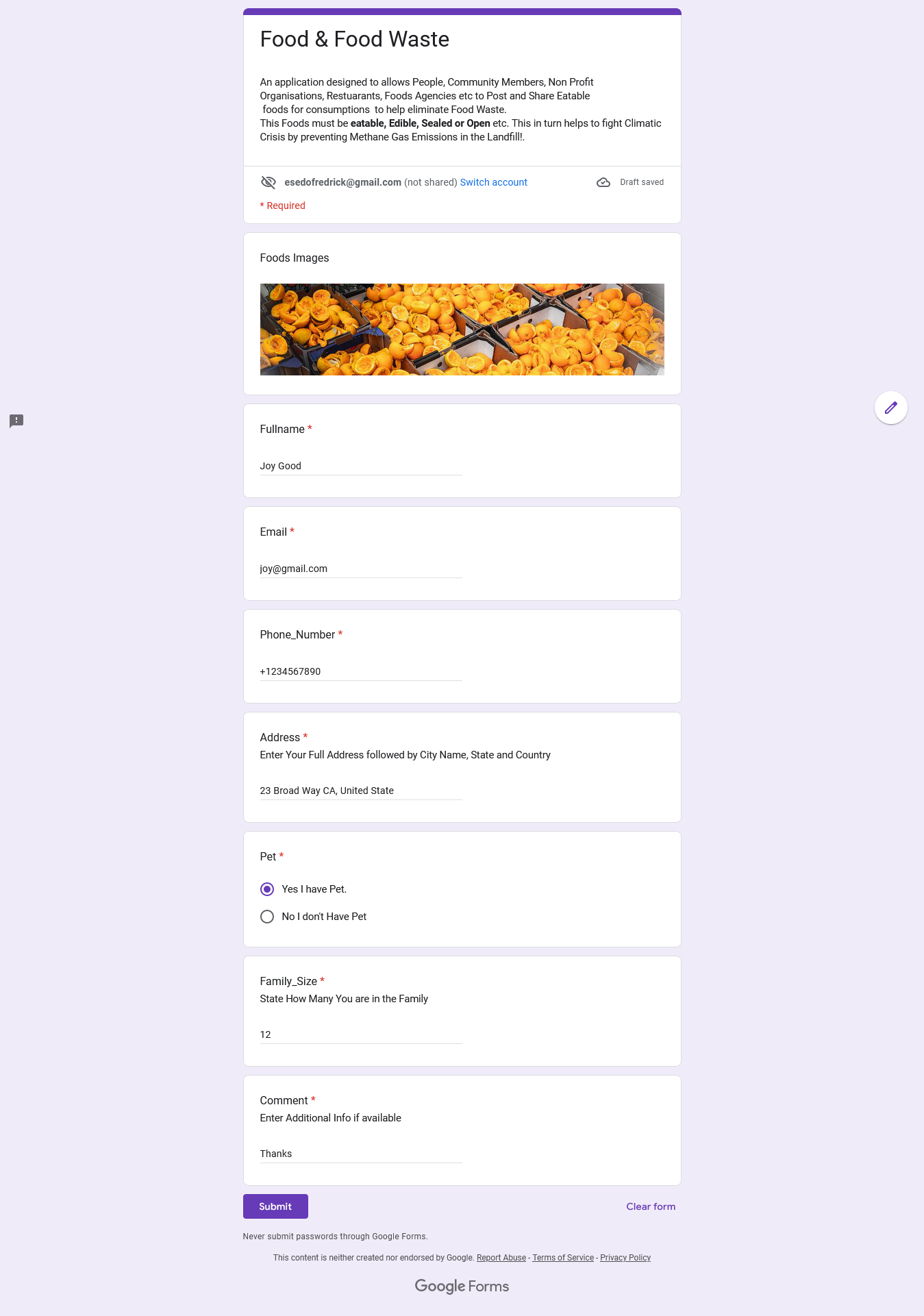Food Waste | Devpost