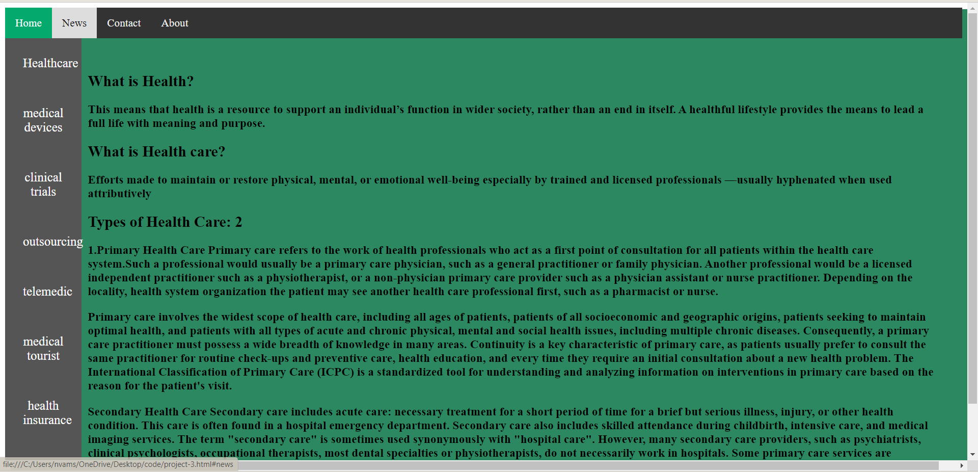 HEALTH CARE | Devpost