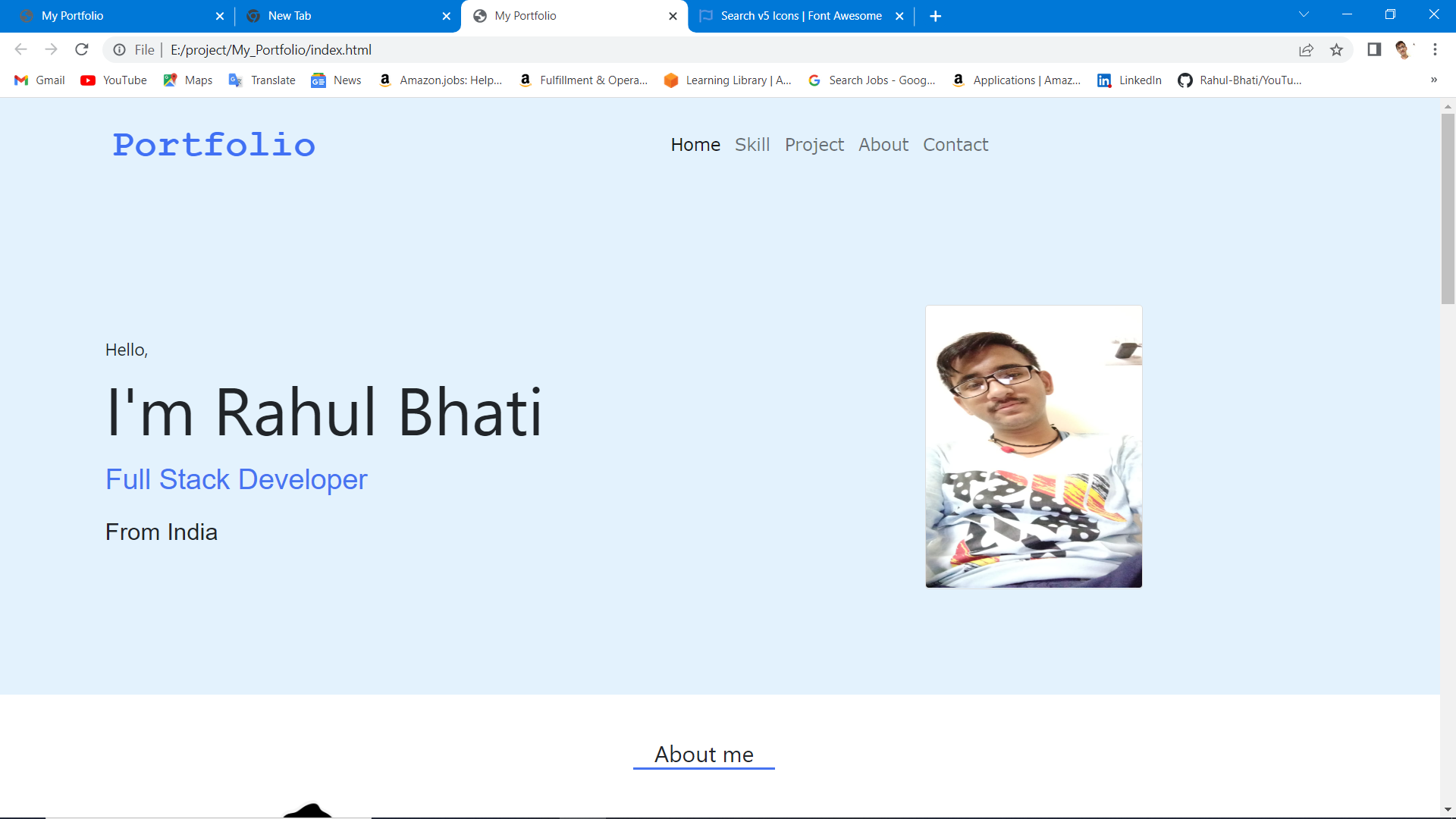 Portfolio Site | Devpost