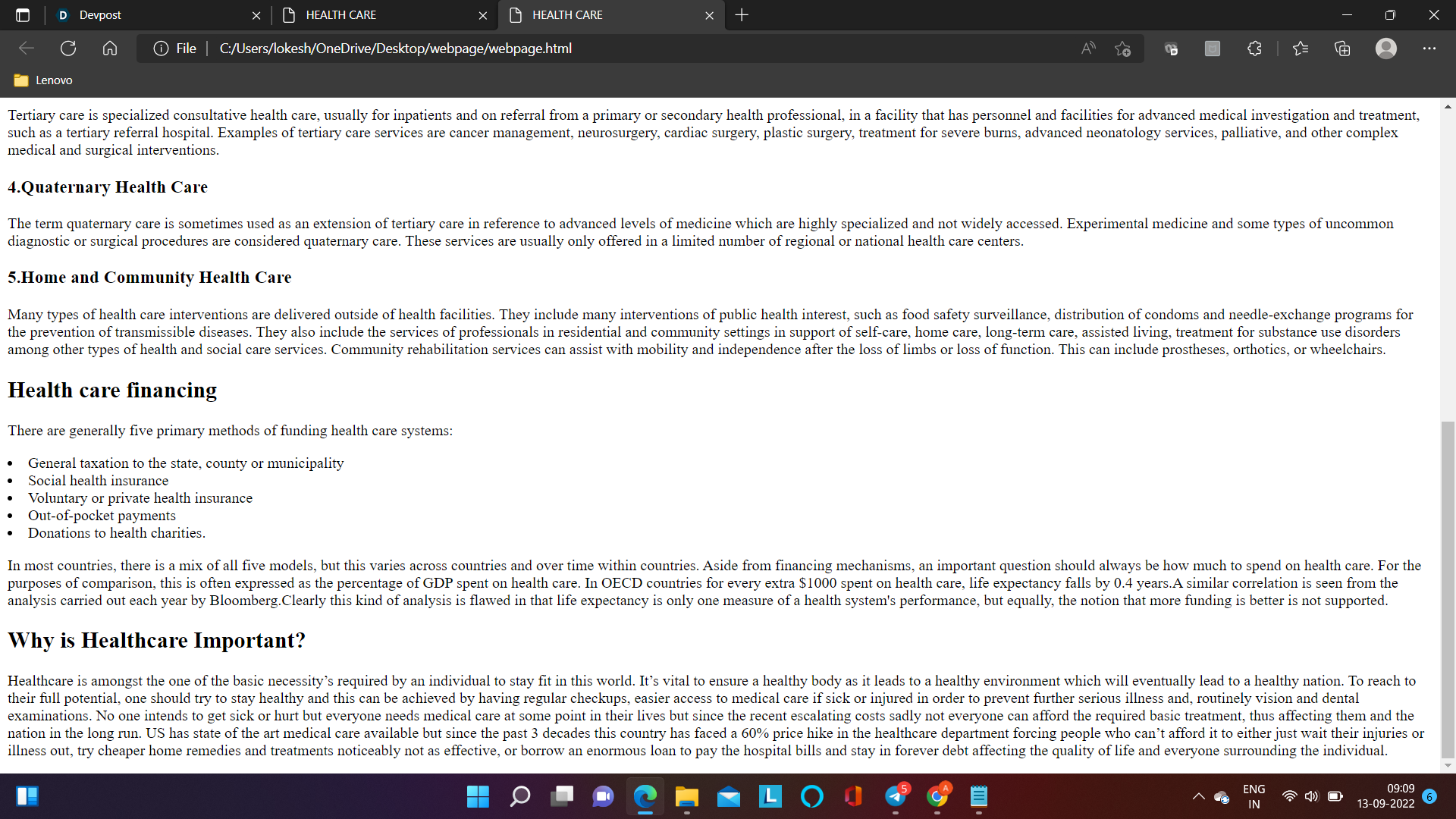 Health Care | Devpost