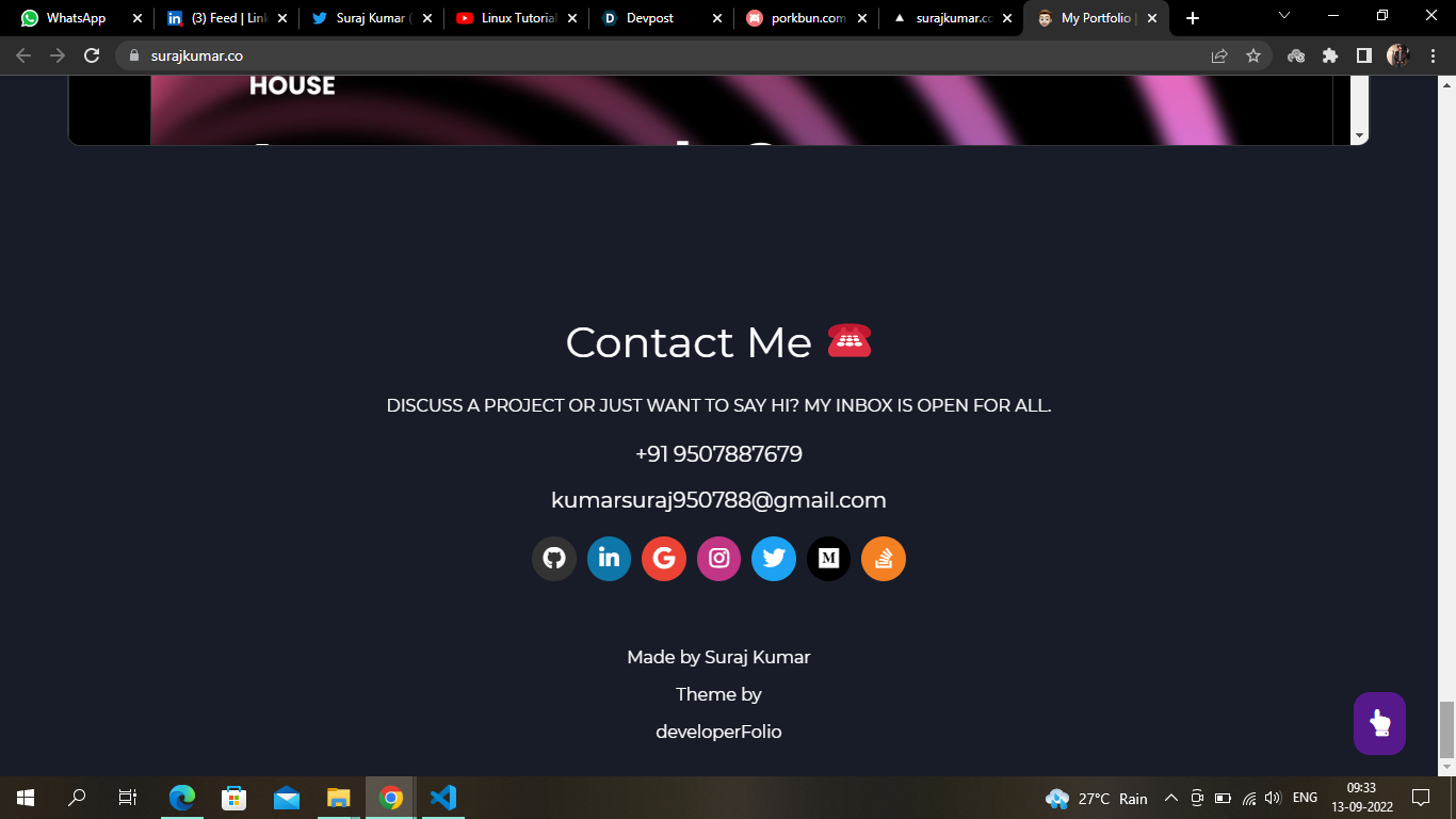 Personal Portfolio | Devpost