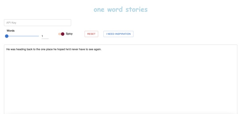 One Word Stories | Devpost