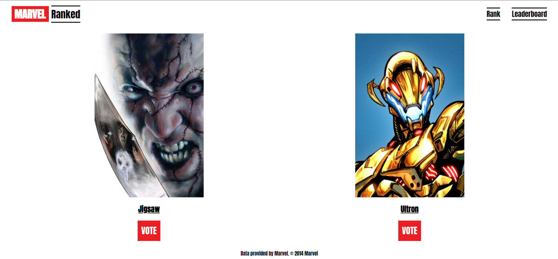 Marvel Ranked | Devpost