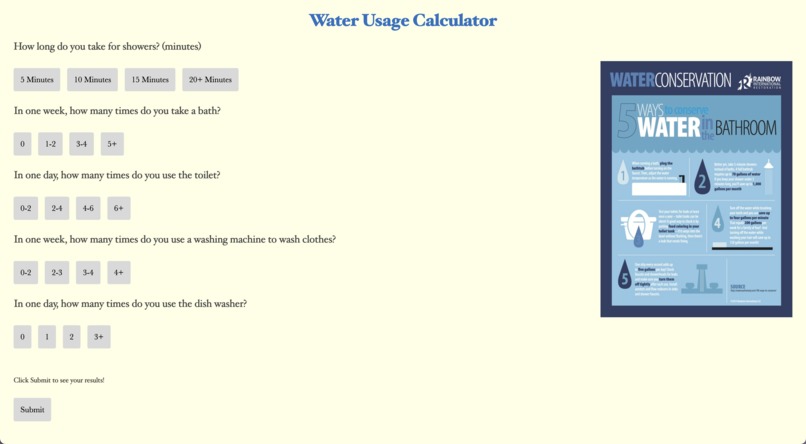 Water Calculator | Devpost