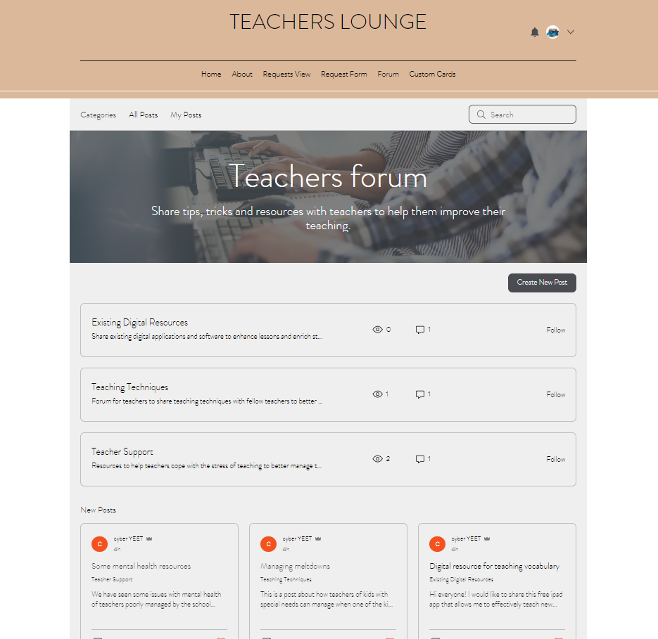Teachers Lounge | Devpost