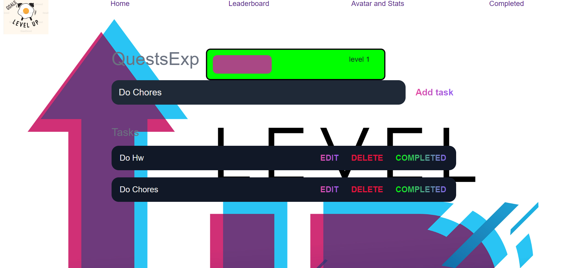 Goals, LevelUp! | Devpost
