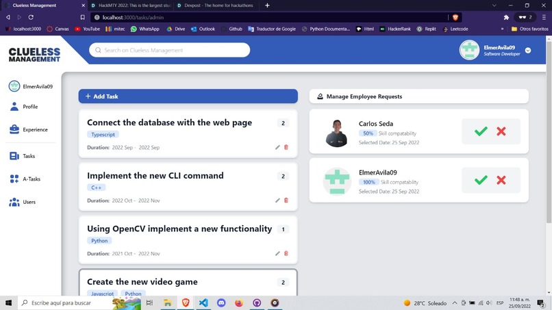 Clueless Management | Devpost