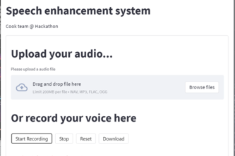 Speech Enhancement system using GAN | Devpost