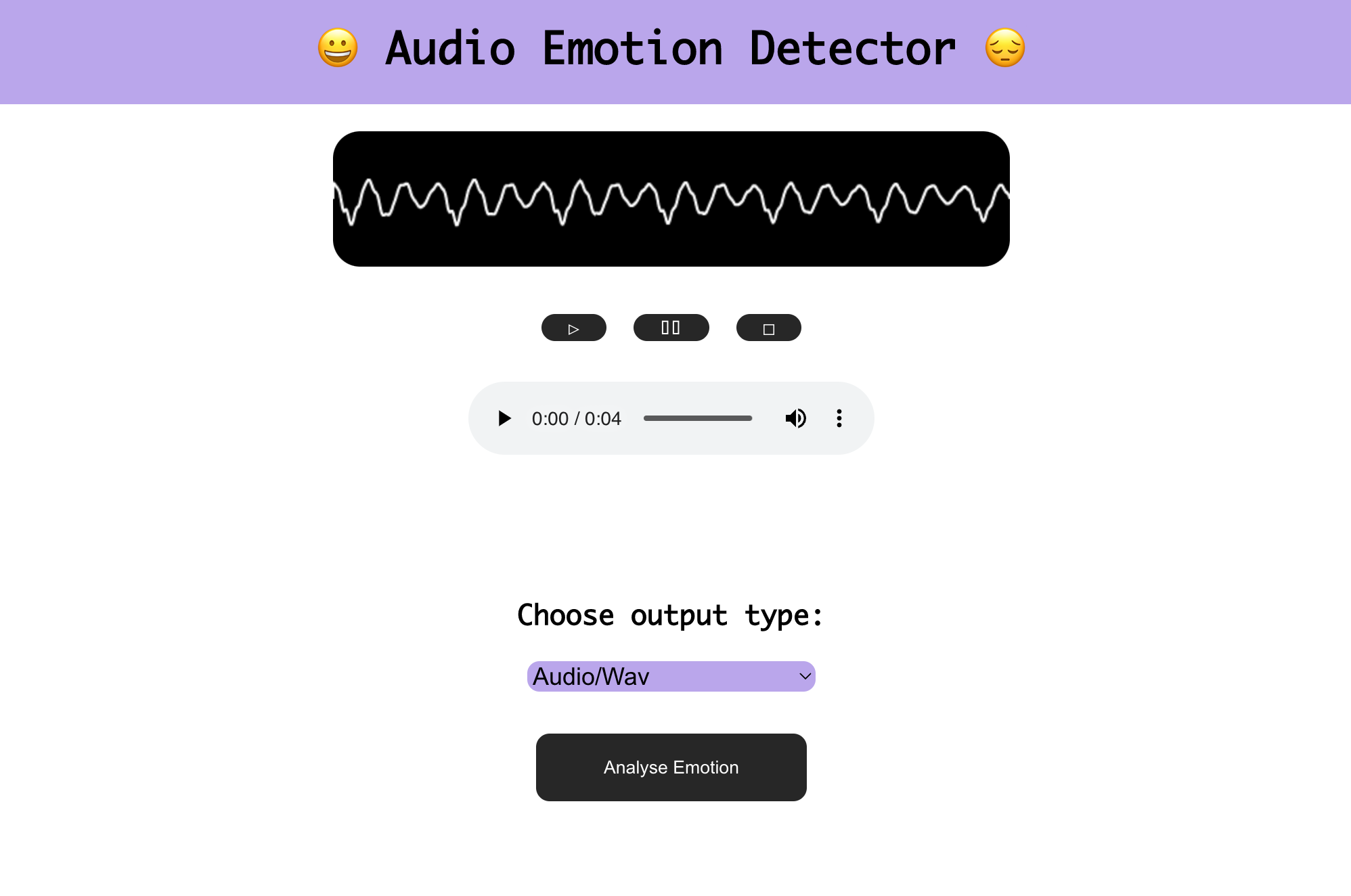 Audio Emotion Detector -CHAP | Devpost