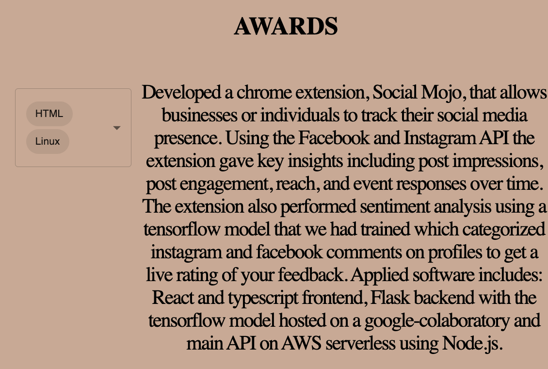 Season my CV | Devpost