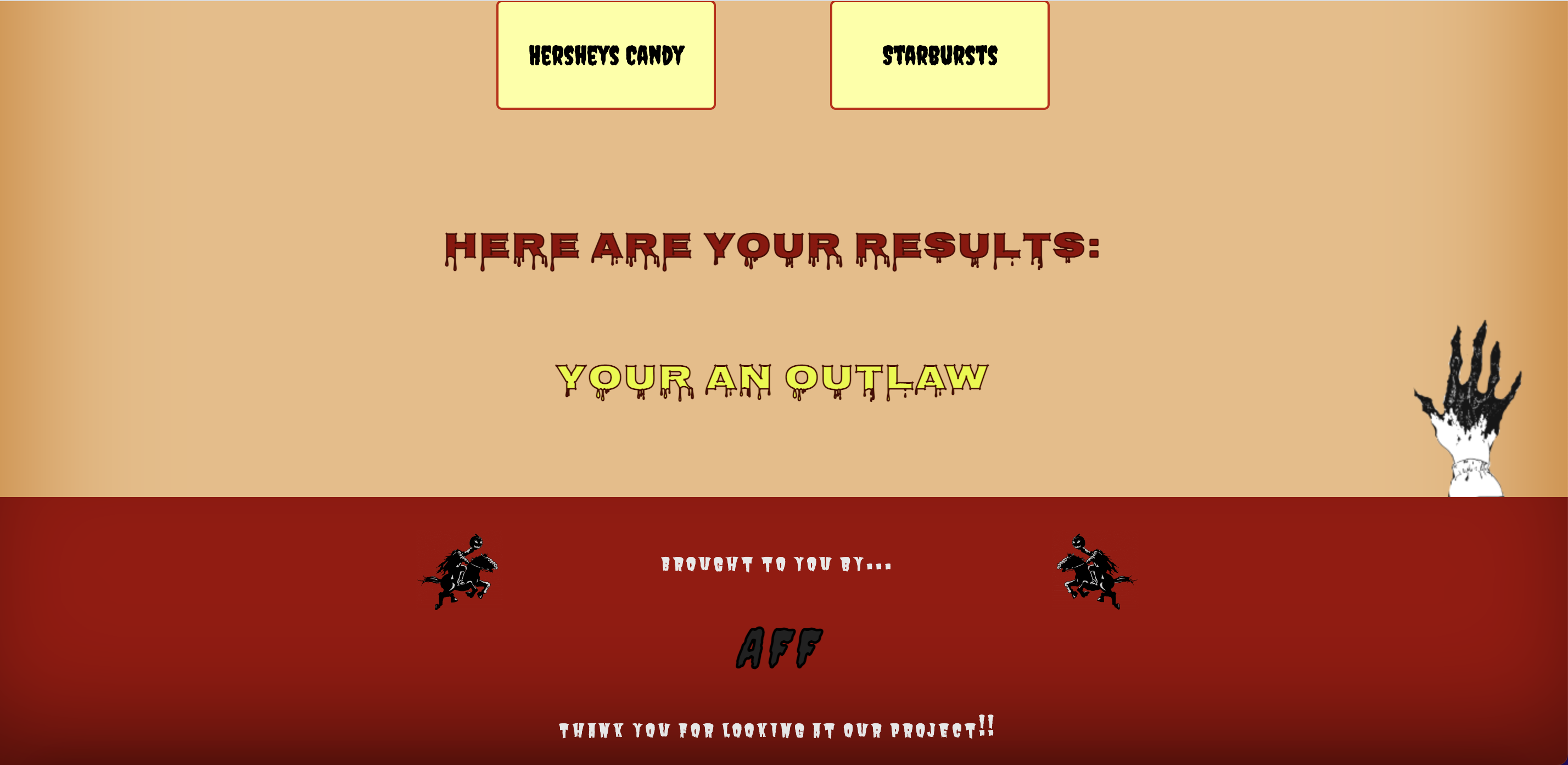 AFF's Halloween Cowboy Quiz | Devpost
