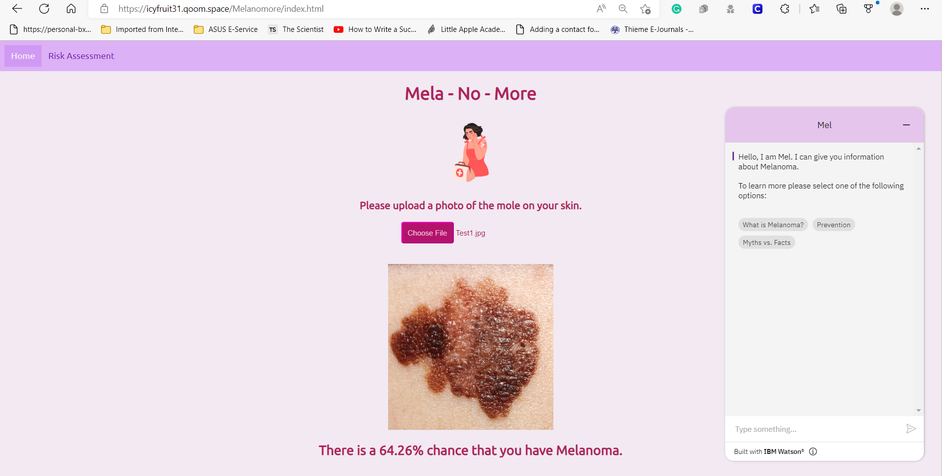 Mela-No-More: AI-Based Melanoma Detector and Risk Assessor | Devpost