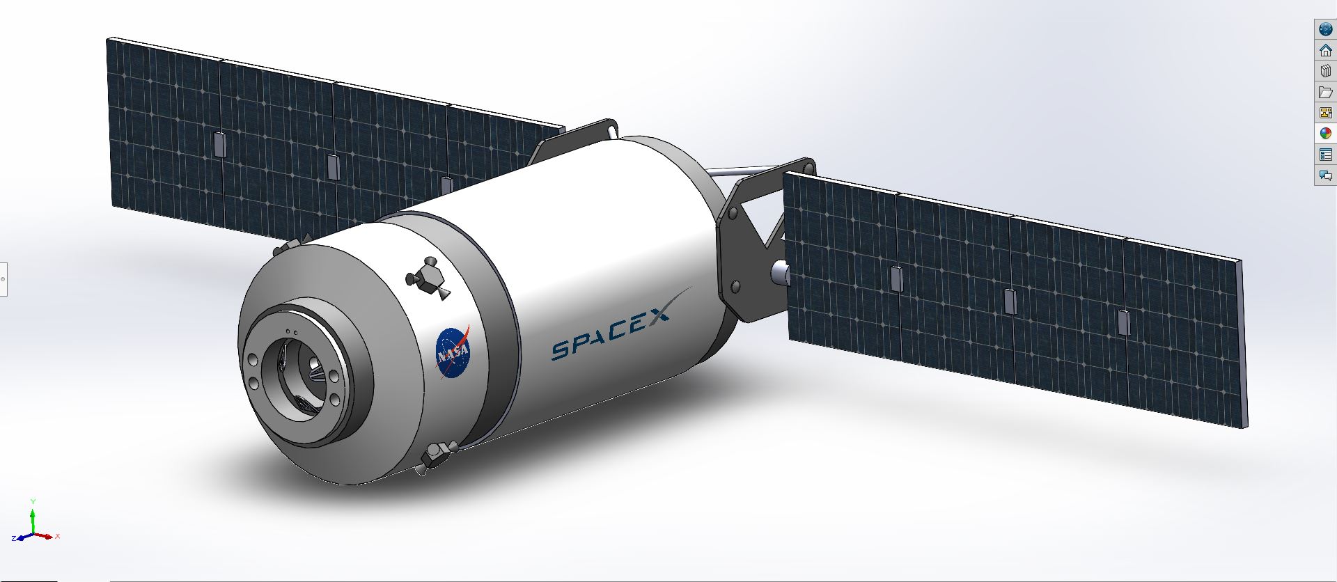 SpaceX Dragon XL Cargo SolidWorks Model by Daniella Casanova | Devpost