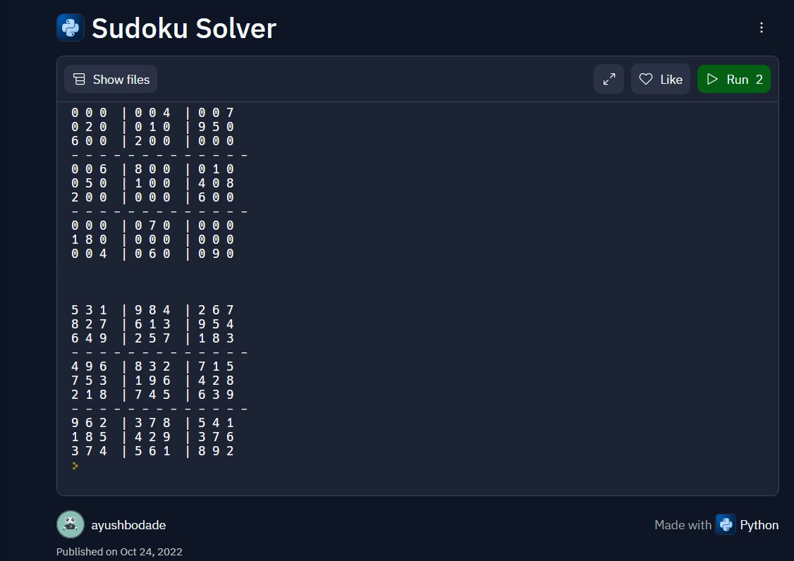 Sudoku Solver | Devpost