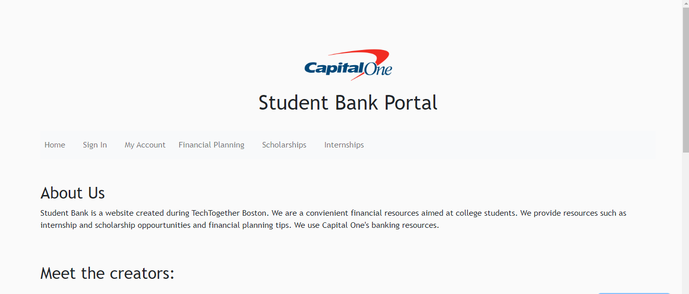 Student Bank | Devpost