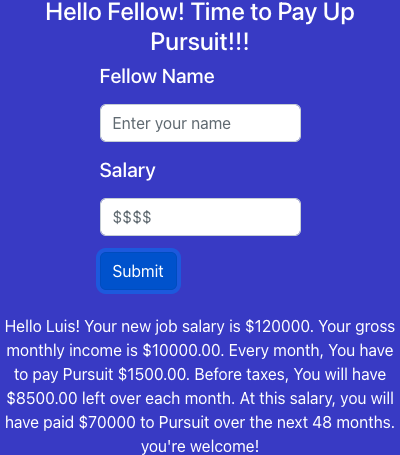 Pursuit ISA Calculator Chrome extension and website! | Devpost