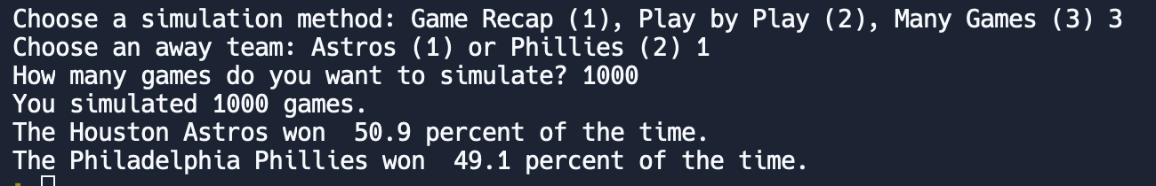 MLB Game Simulator | Devpost
