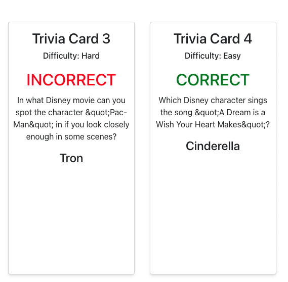 Trivia Game Devpost