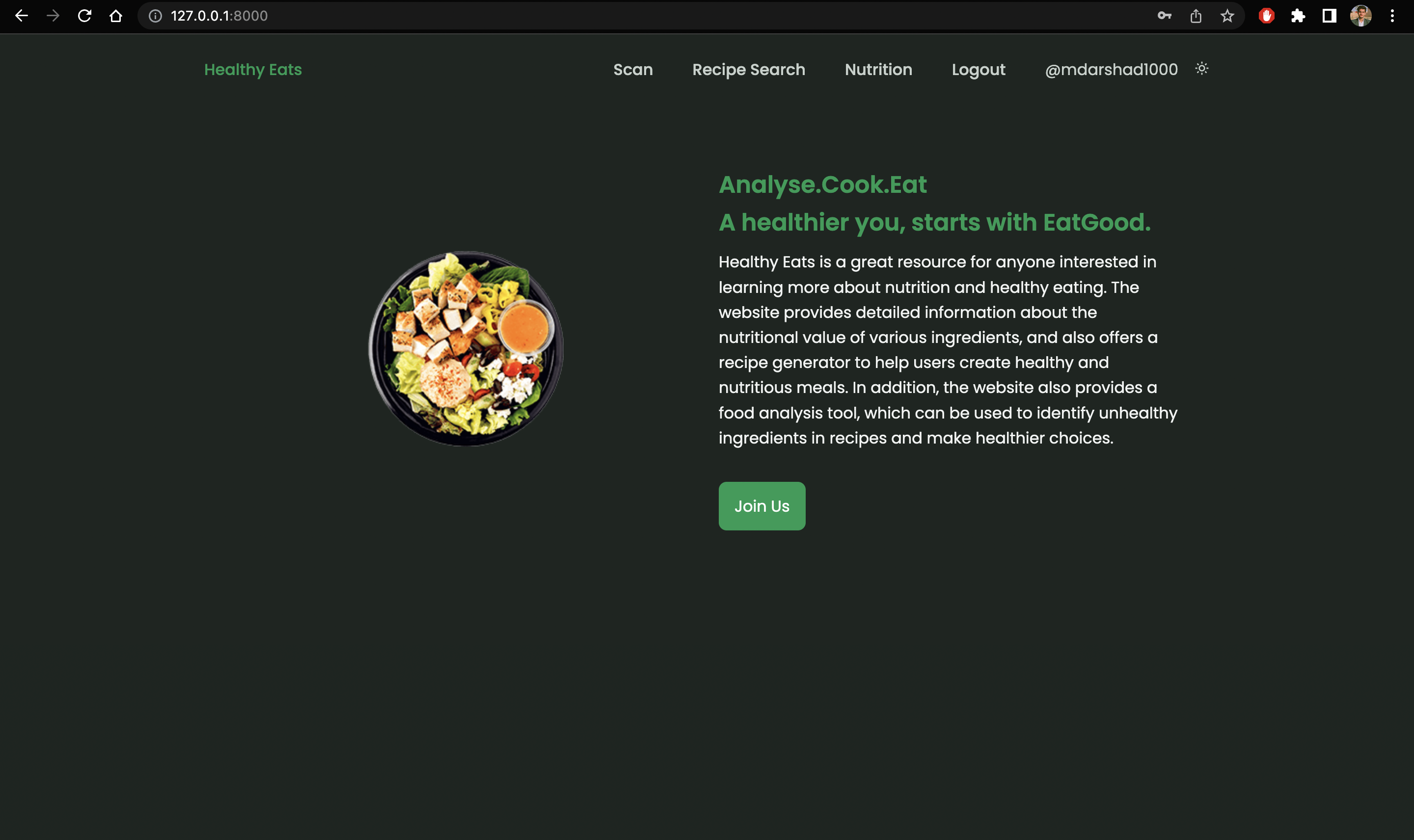 Healthy Eats | Devpost