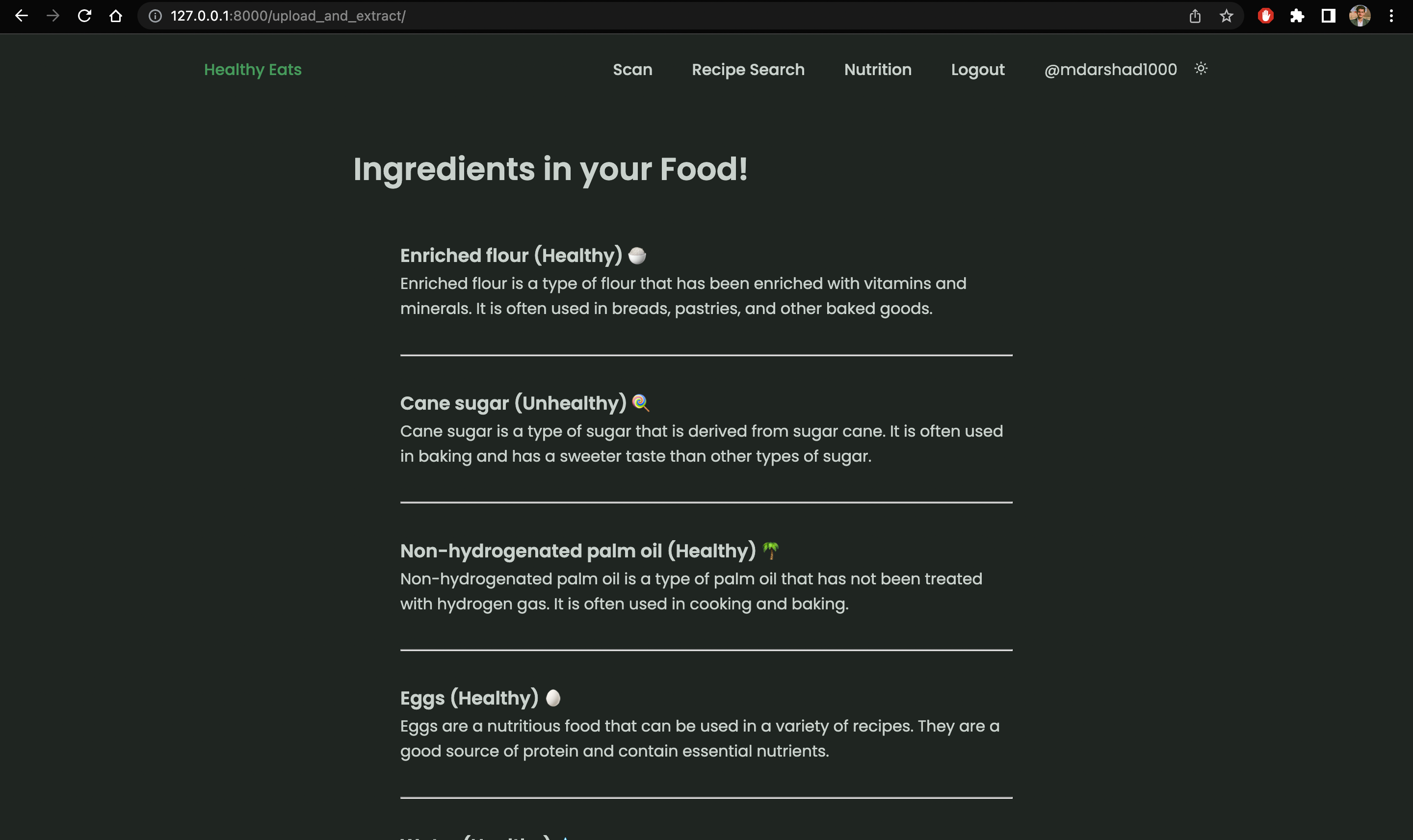 Healthy Eats | Devpost