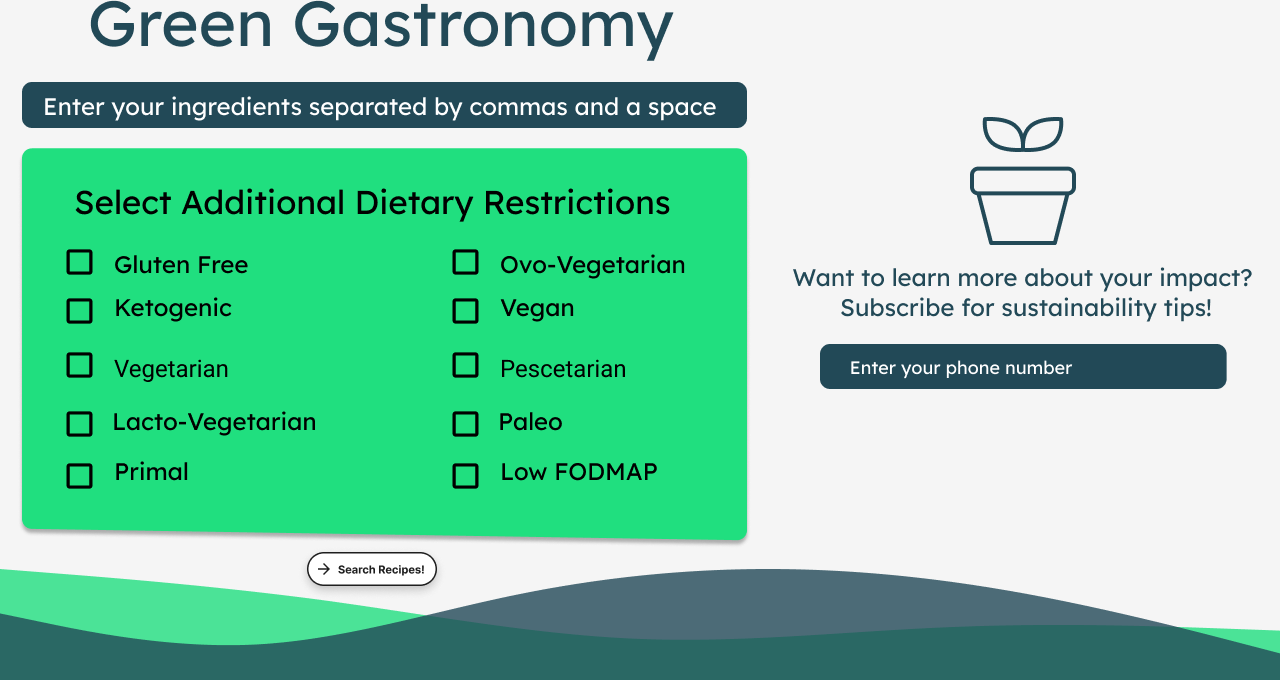 Green Gastronomy | Devpost