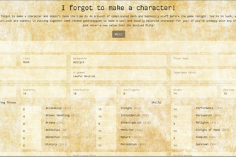i forgot to make a character! | Devpost