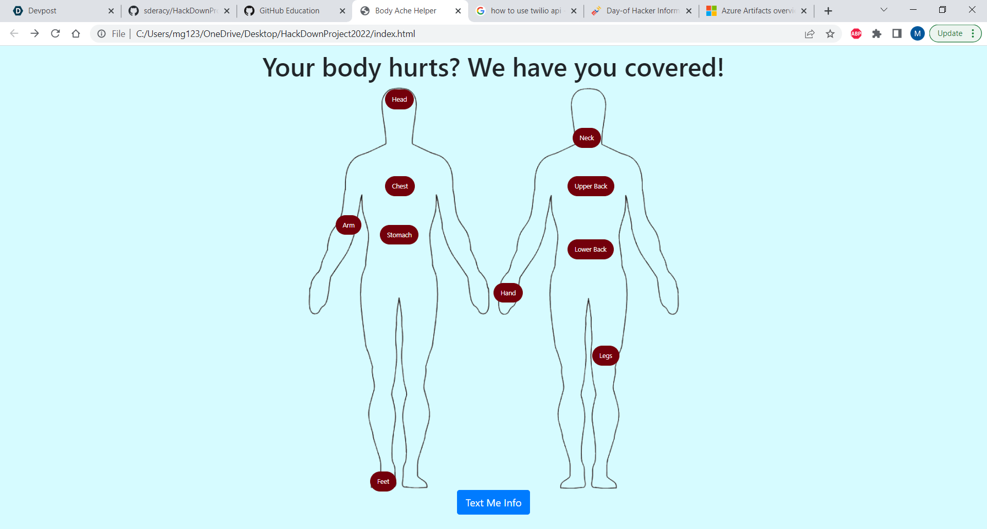 Body Ache Helper (BAcH) | Devpost