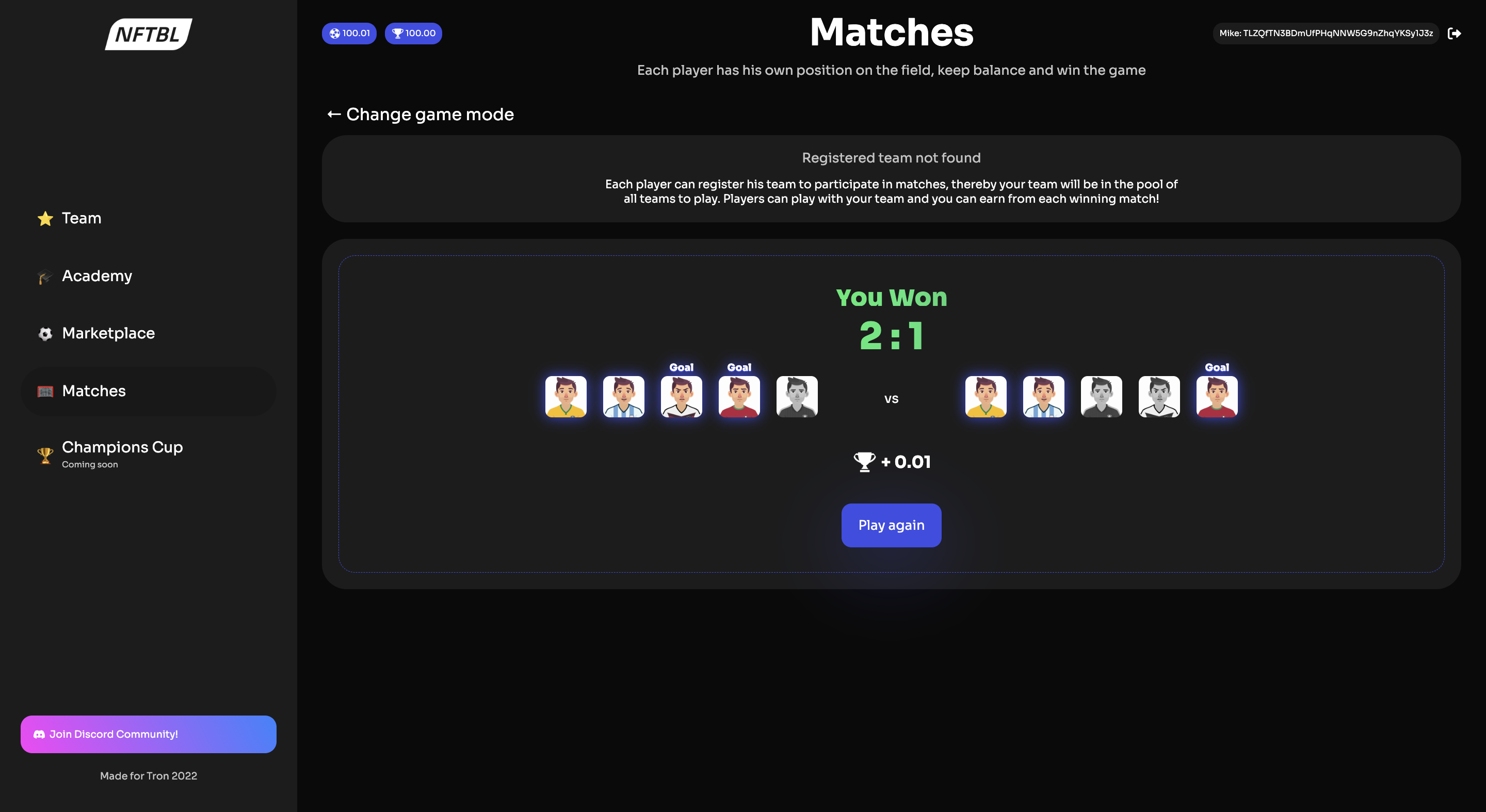 NFTBL – Football Metaverse | Devpost