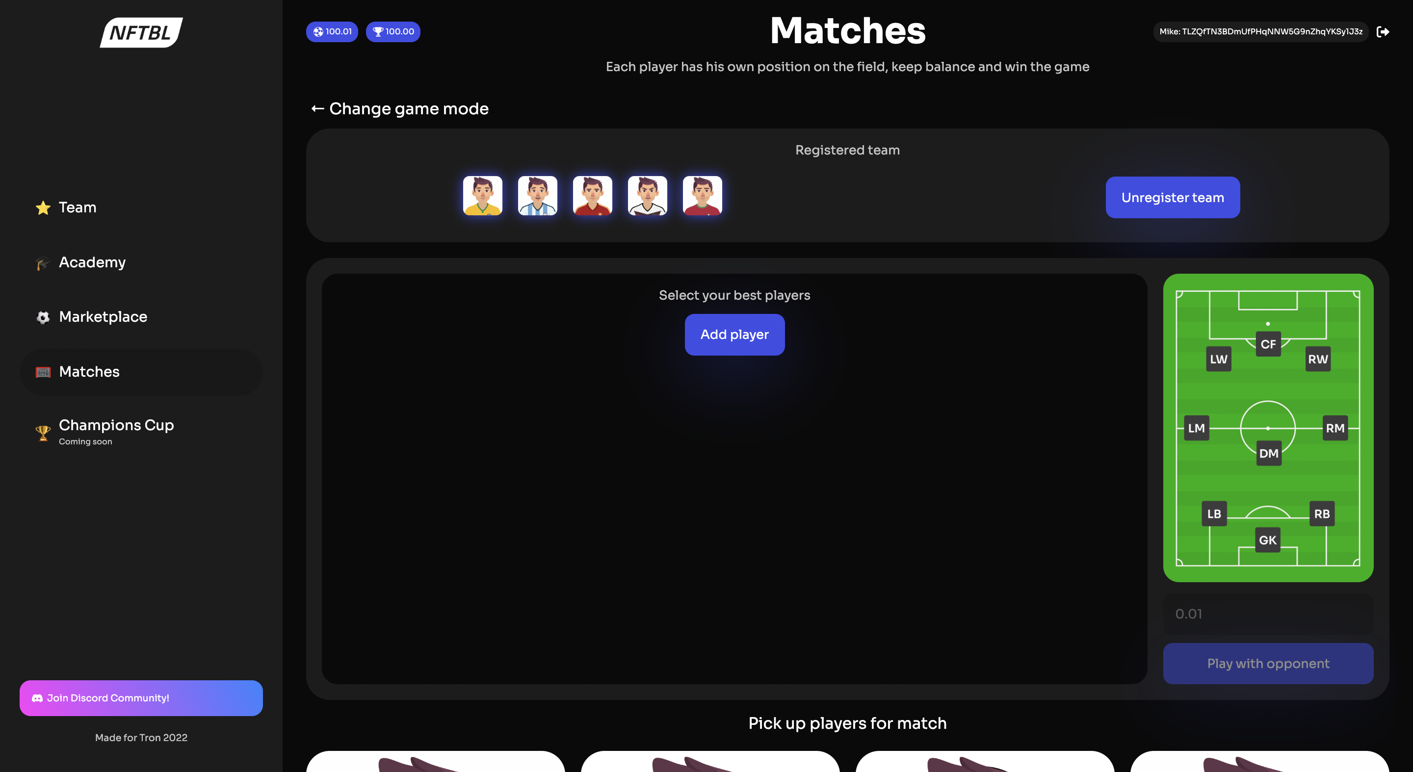 NFTBL – Football Metaverse | Devpost