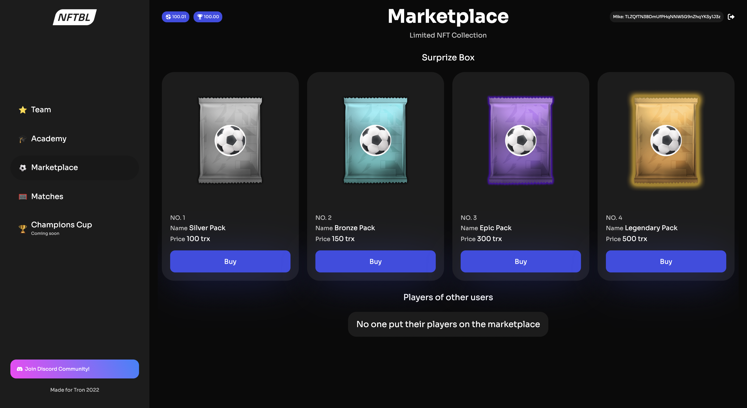 NFTBL – Football Metaverse | Devpost