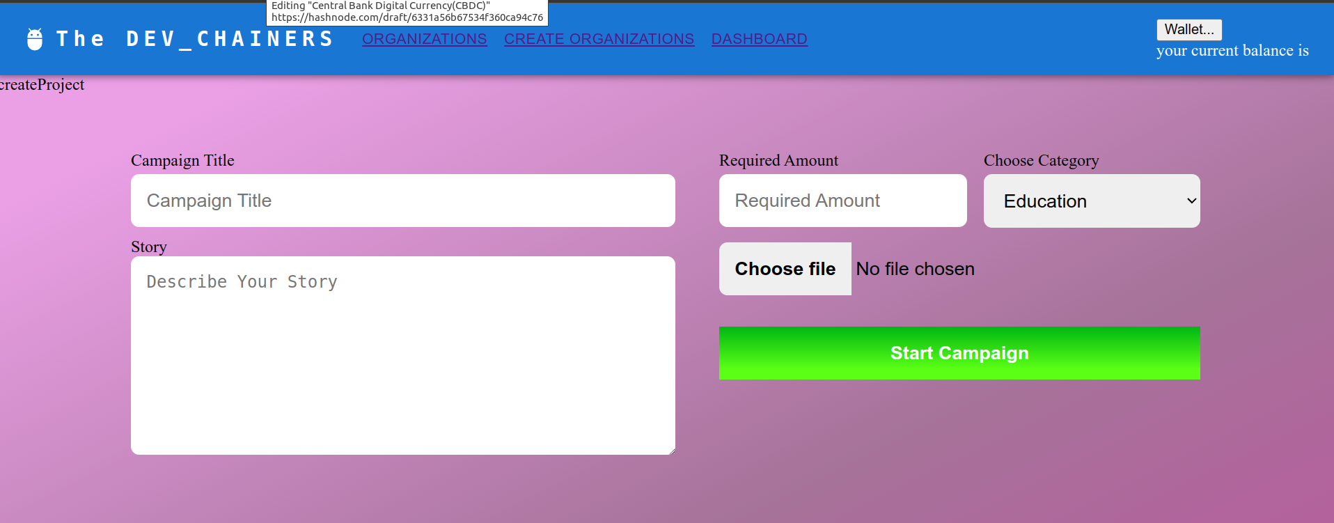 Crowd Funding | Devpost