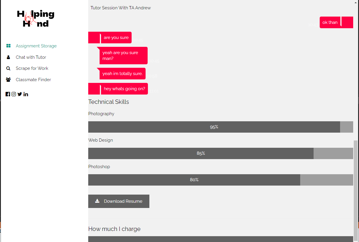 Helping Hand Student Program | Devpost