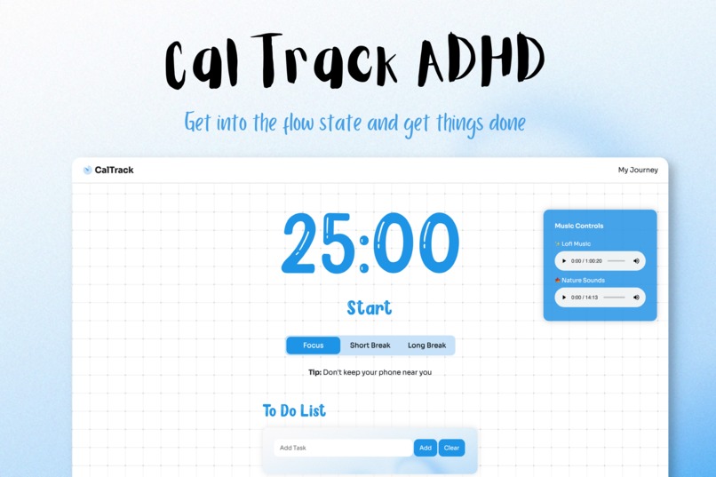 CalTrack ADHD | Devpost