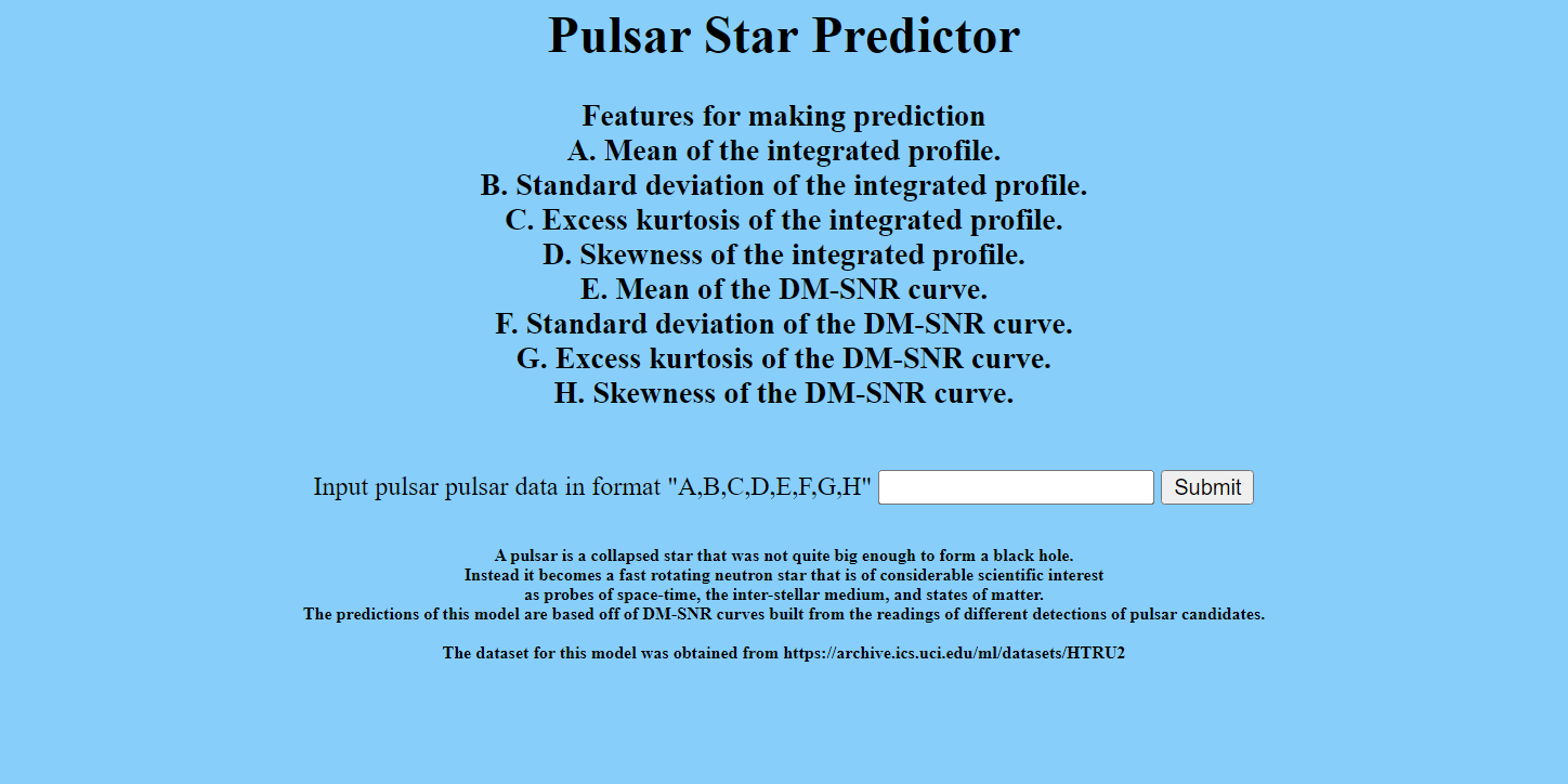 Pulsar Predictor | Devpost