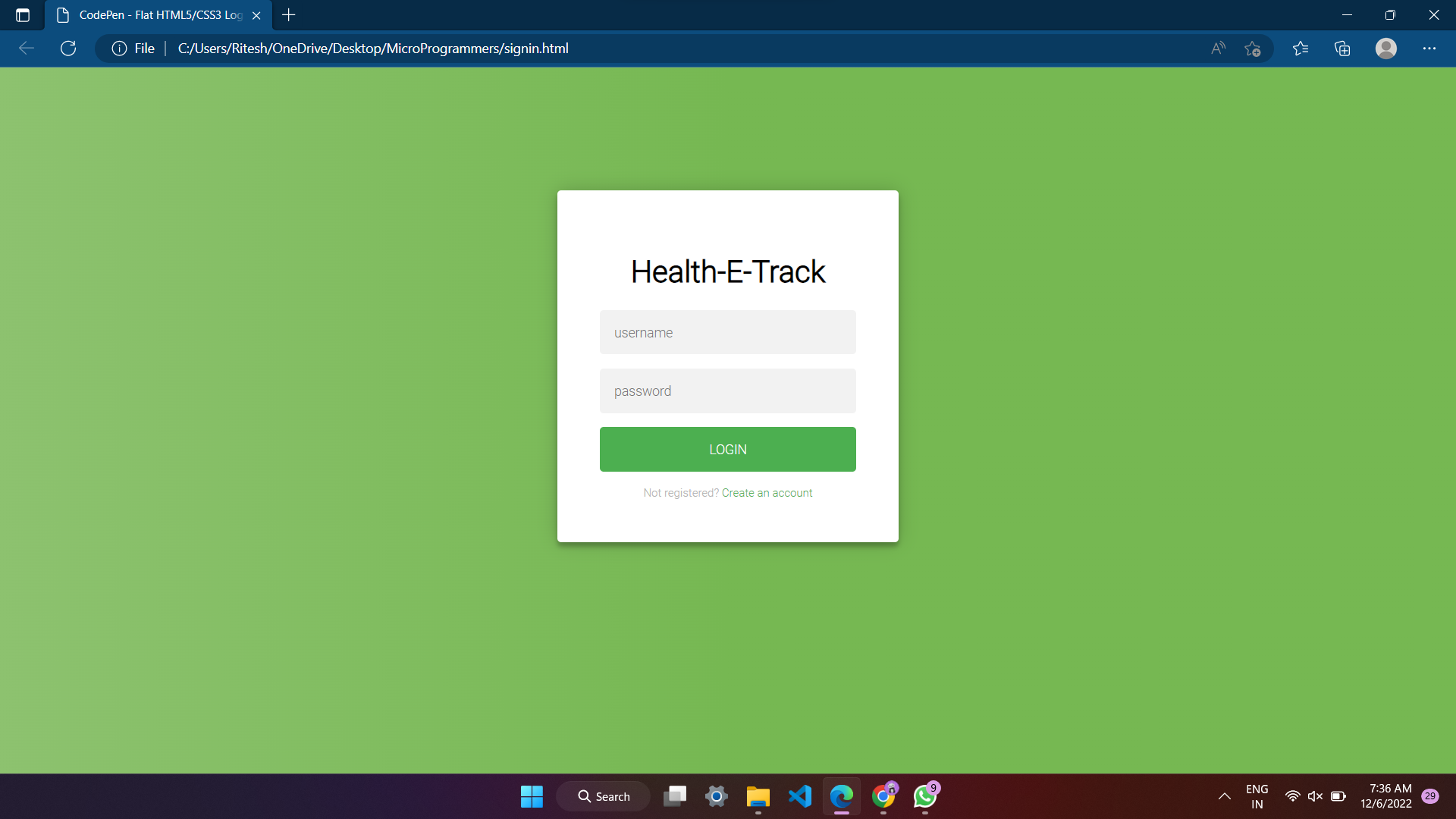 Health-E-Track | Devpost