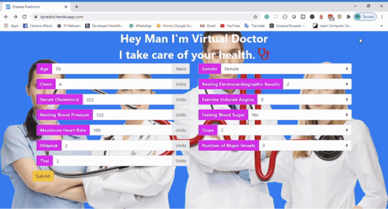 Heart Disease Detection Devpost
