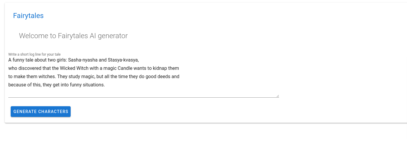 F[ai]ry tales | Devpost