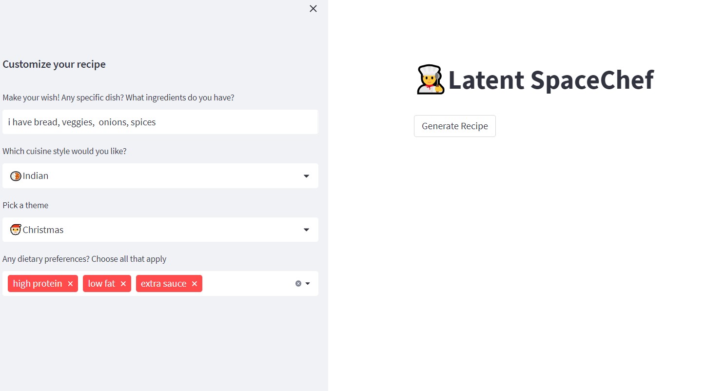 Latent SpaceChef | Devpost