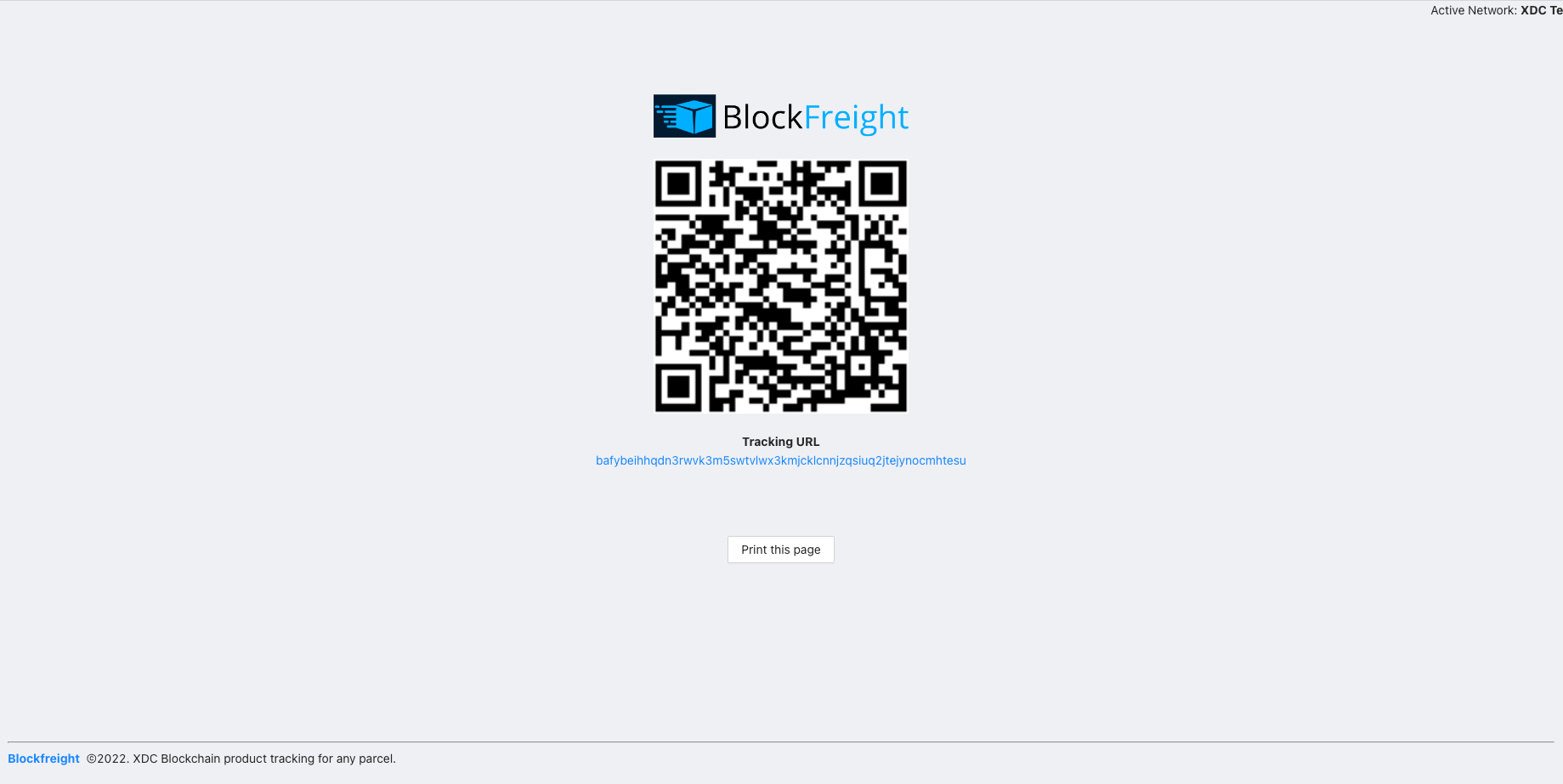 BlockFreight - XDC Blockchain parcel tracking | Devpost